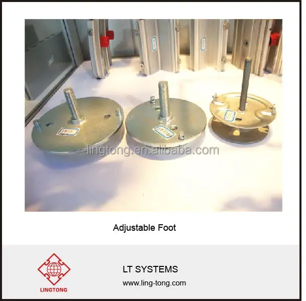 Round Extrusion Adjustable Footing For Aluminium Exhibition Stand - Buy ...