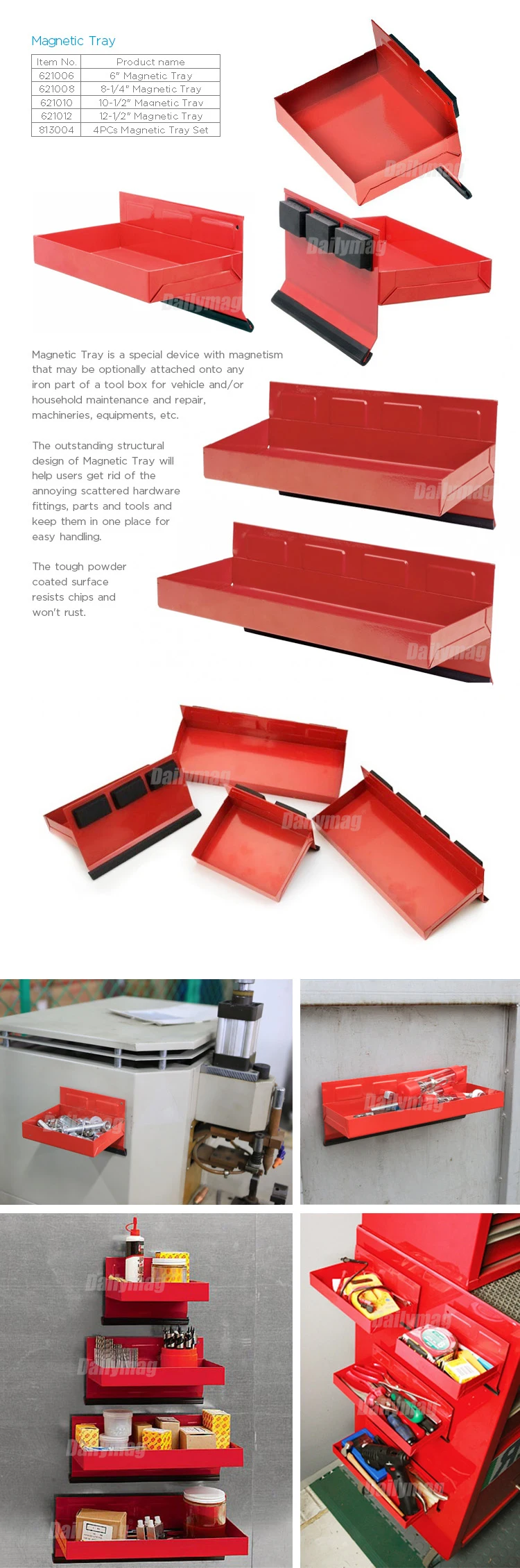 Customized Magnetic Parts Tool Tray Magnet Bowl for Easy Work