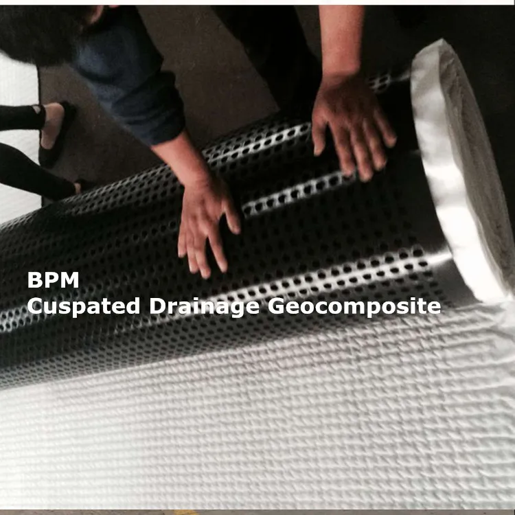 HDPE Dimple Membrane Drainage Board Mat with Geotextile Fabric