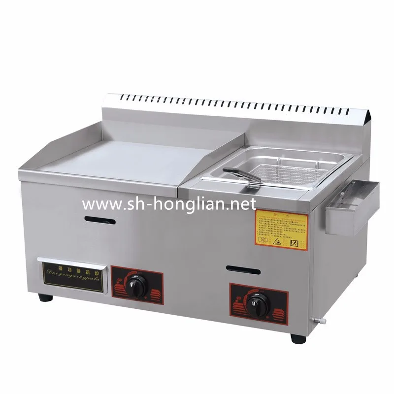 Commercial Multifunctional Gas Barbecue Grill With Fryer - Buy ...