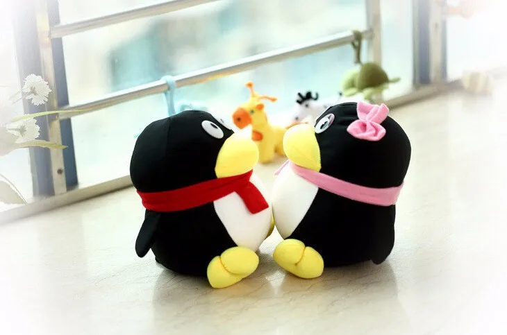 20cm Tencent Qq Couples Plush Toys Cute Staffed Penguin Doll Kids Toy ...