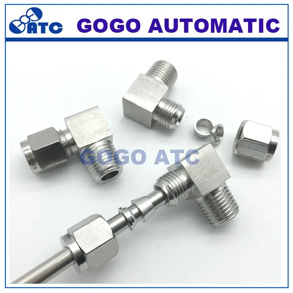Quick Coupler Zg1/4 Male Thread O.d 3/8 Inch Hard Tube Stainless Steel Elbow Connector Fitting ...