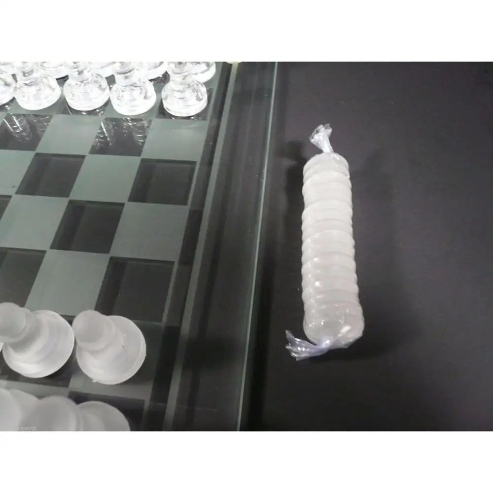 New 2 In 1 Glass Chess & Checkers Family Board Game Set - Buy Glass ...