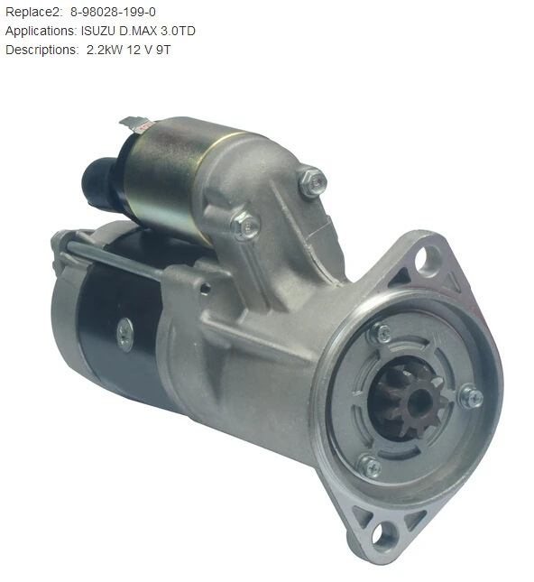 8-98028199-0 Starter For 4jk1 D-max - Buy 8-98028199-0,8-98028199-0 ...