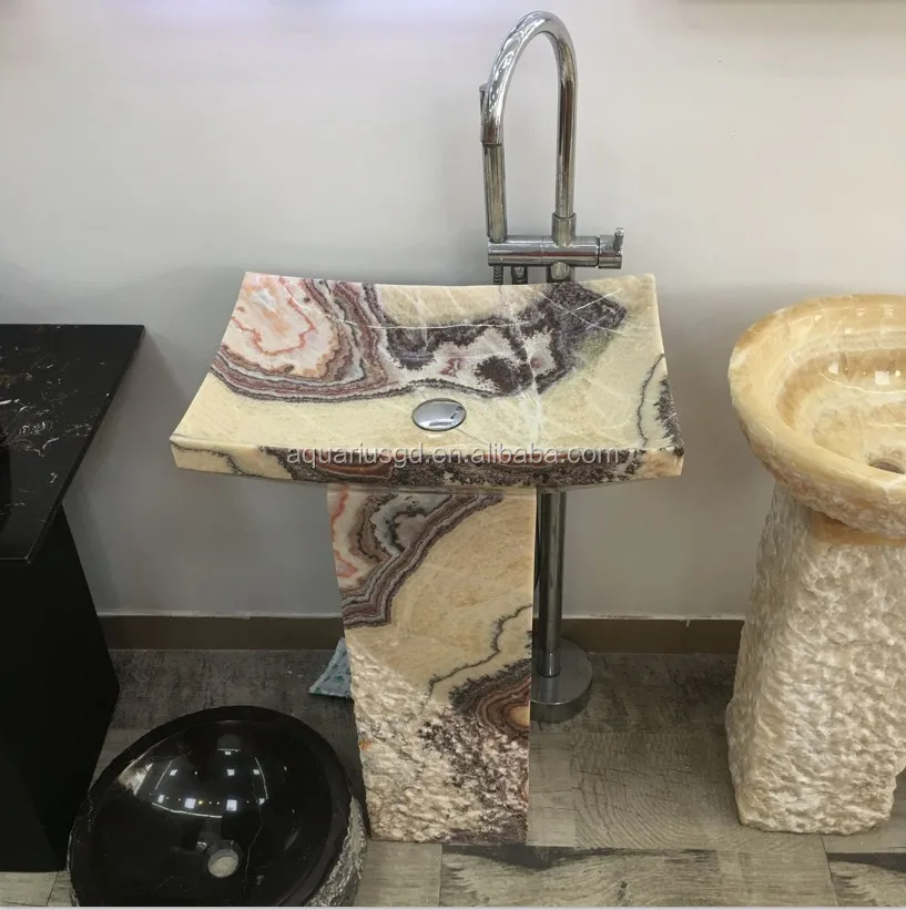 Luxury Stone Freestanding Pedestal Hand Washing Basin - Buy Stone ...