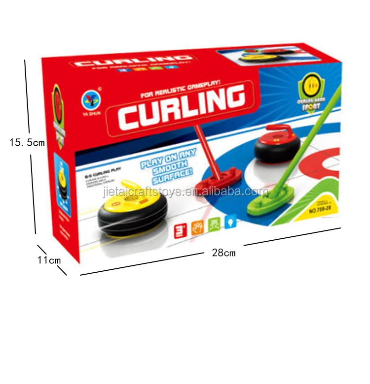 19CM Curling Game Toy Set - Battery Operated Ice Hockey Toys for Kids