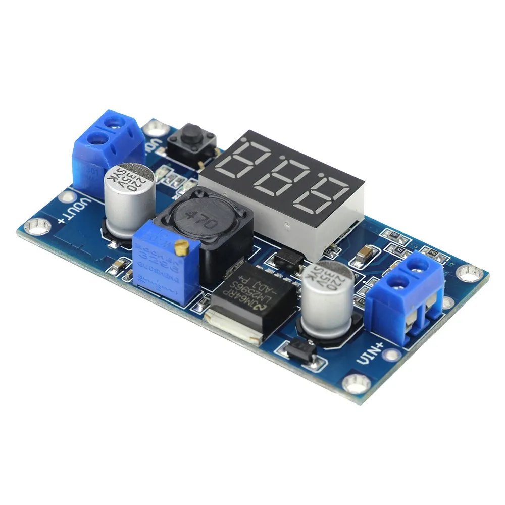 Lm2596 Lm2596s Power Module + Led Voltmeter Dc-dc Adjustable Step-down ...