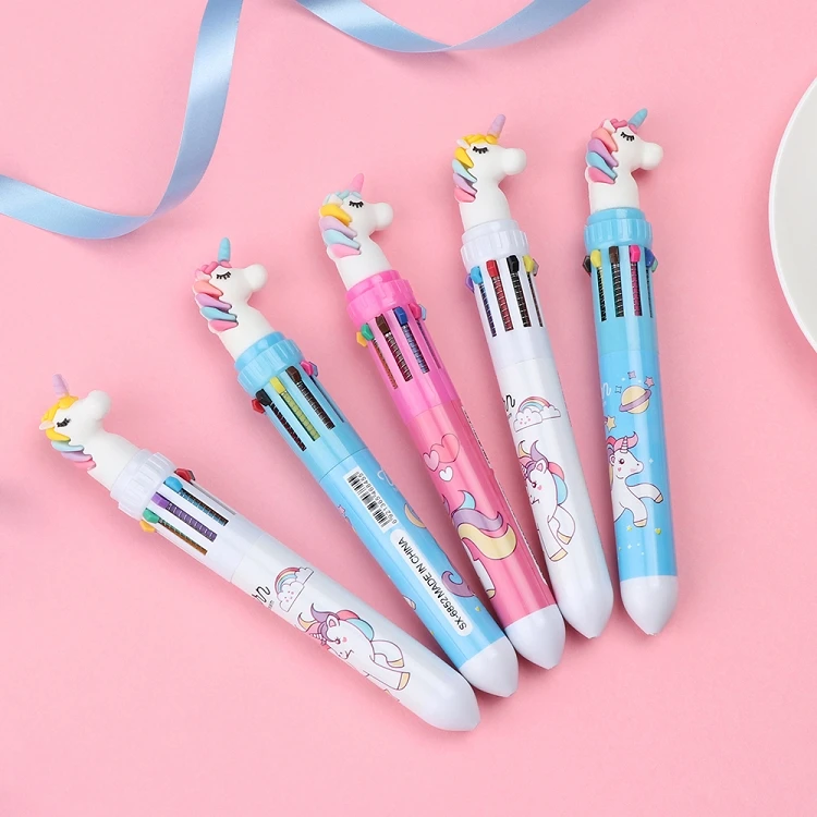 Cute Unicorn Ball Pen Cartoon Candy 3 Colors Doll Ballpoint Pen - Buy ...