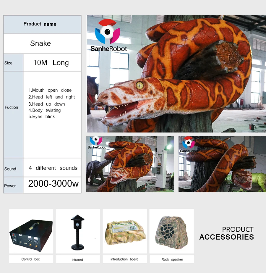 Remote Control Animatronic Animal Robot Snake - Buy Animatronic Animal ...