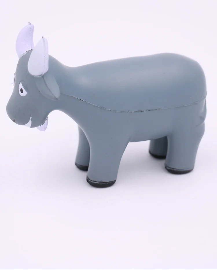 Logo Custom PU Relief Foam Goat Shape Anti Stress Ball