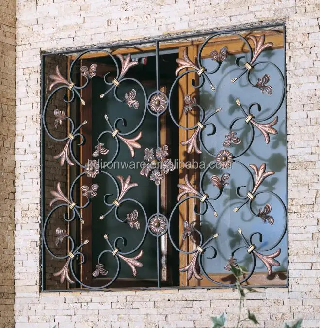 House Window Protective Decorative Wrought Iron Modern Window Guards ...