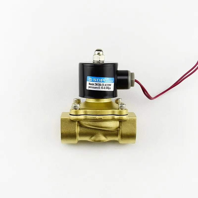 2 Position 2 Way Brass 2w250-25 Water Solenoid Valve For Air Water And ...