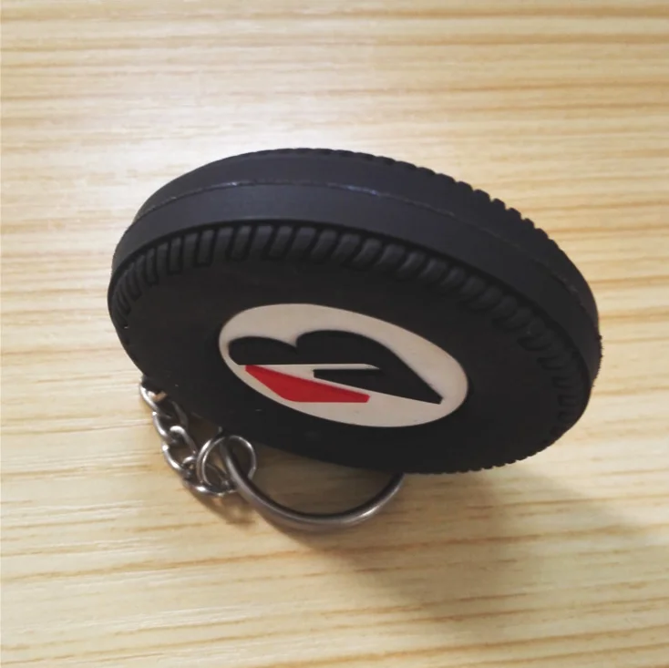 Custom Hub Key Ring 3d Pvc Tire Key Chain Rubber Car Wheel Shape Tire ...