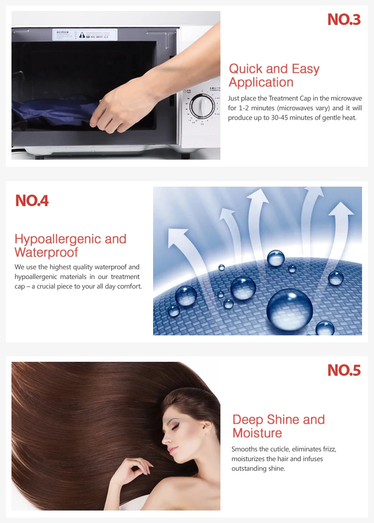 Home Use Salon Reusable Thermal Microwave Heated Gel Deep Conditioning ...