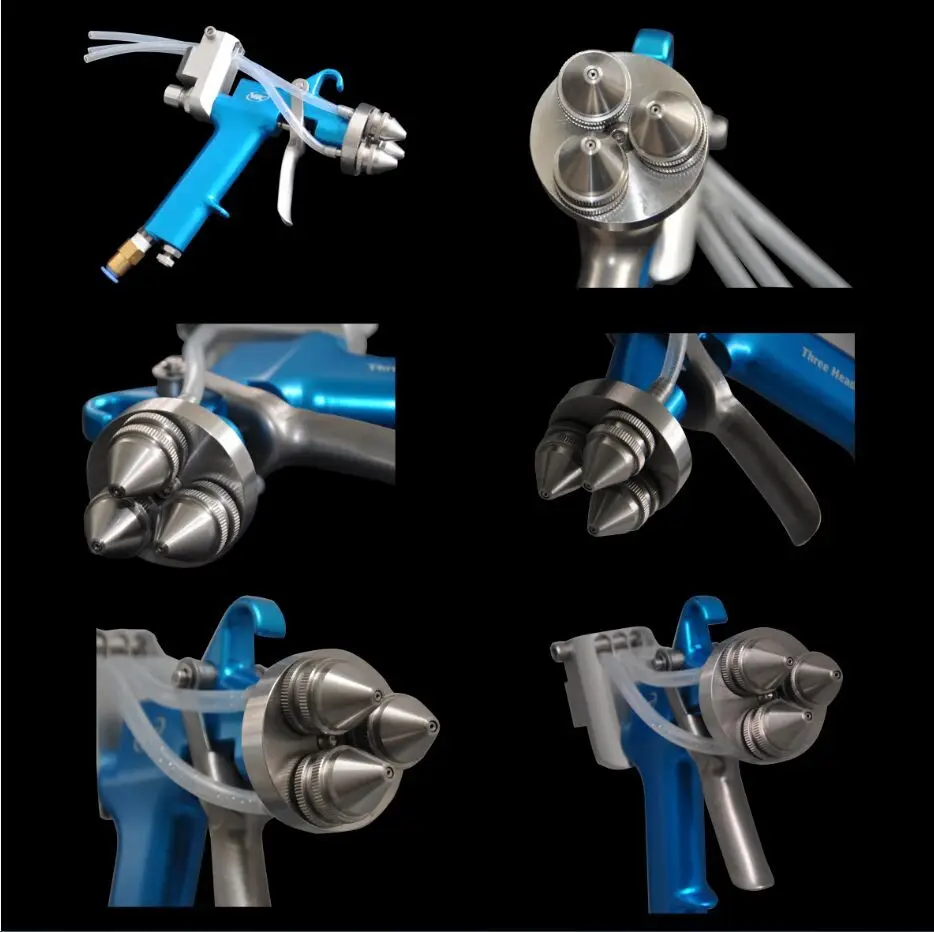 No.sg3h Hvlp Triangle Nozzles Three Heads Spray Paint Gun,Chrome ...