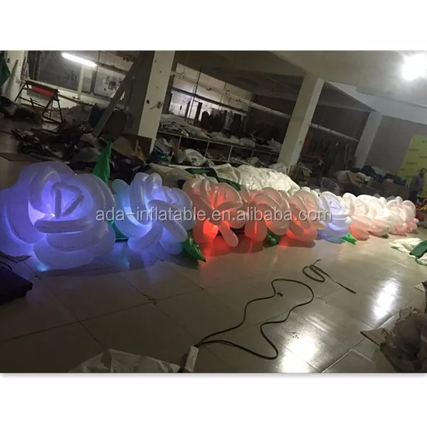Event Decoration Inflatable Rose Flower Customized Lighting Rose Flower ...