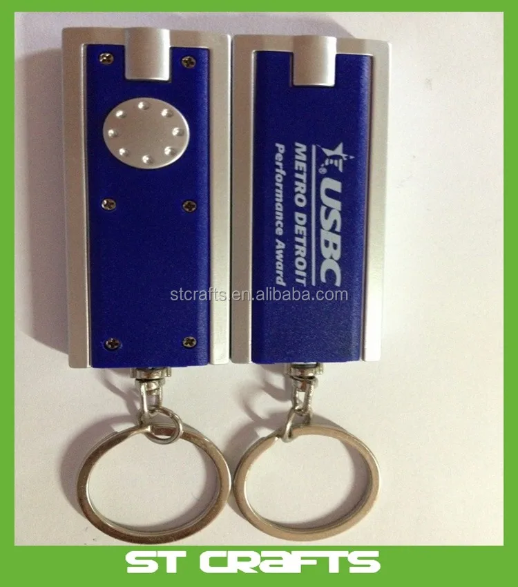 Promotional Logo Customized Led Flashlight Keychain Led Keychains ...