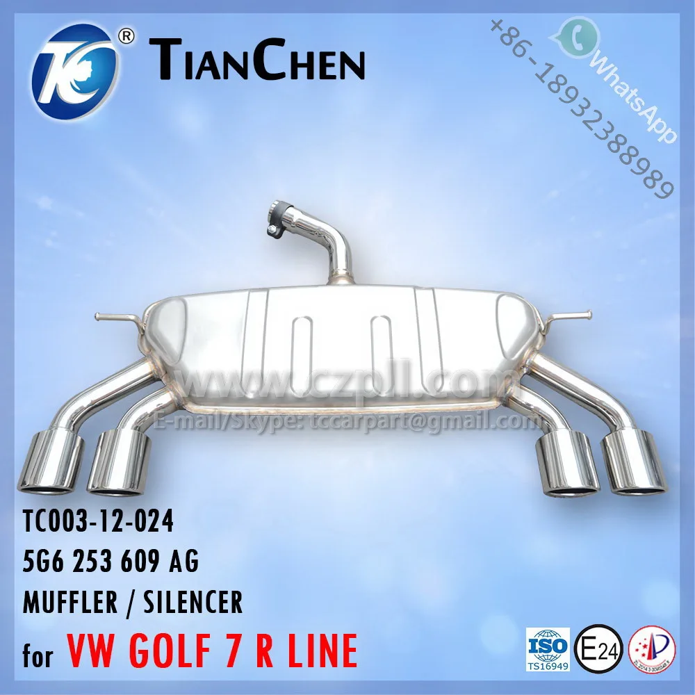 Muffler / Silencer For Vw Golf 7 R Line 2013 5g6 253 609 Ag ...