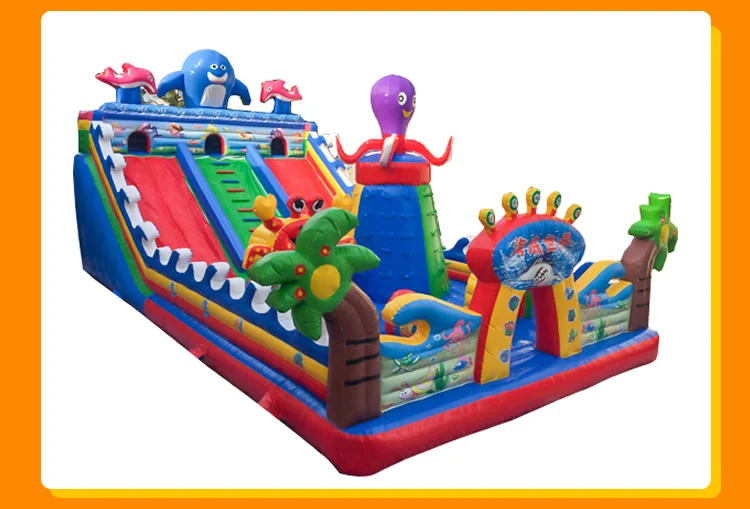 Factory Happy Underwater World Playground Inflatable Bouncer Cartoon ...