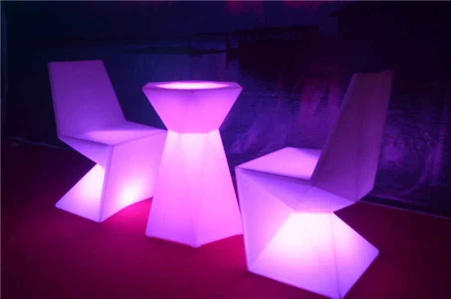 Plastic Angularly Colorful Illuminated Led Glow Dining Chair - Buy ...