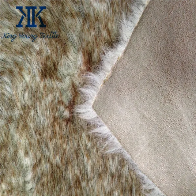Faux Fox Fur Bonded Micro Suede Fabric / Ladies Long Coats Bonding ...