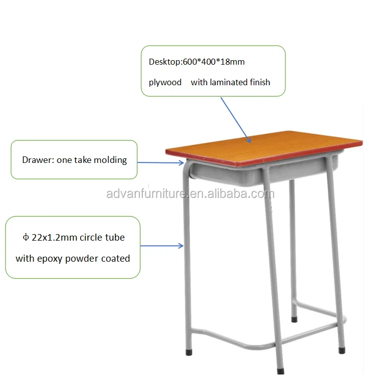 Modern Secondary Stackable Primary Study School Furniture
