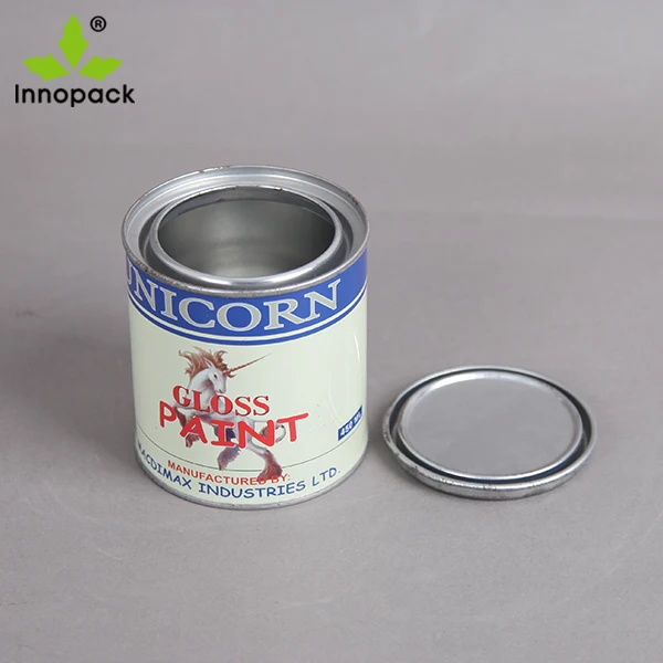 1 Quart Metal Container 1l Round Metal Tin Can Packing For Adhesive ...