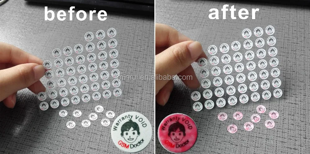 Water Damage Indicator Mobile Phone Warranty Sticker With Two Colors ...