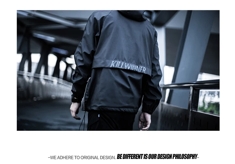 Killwinner Tech Wear Spring And Autumn Trend Brand Black Couple Tops ...