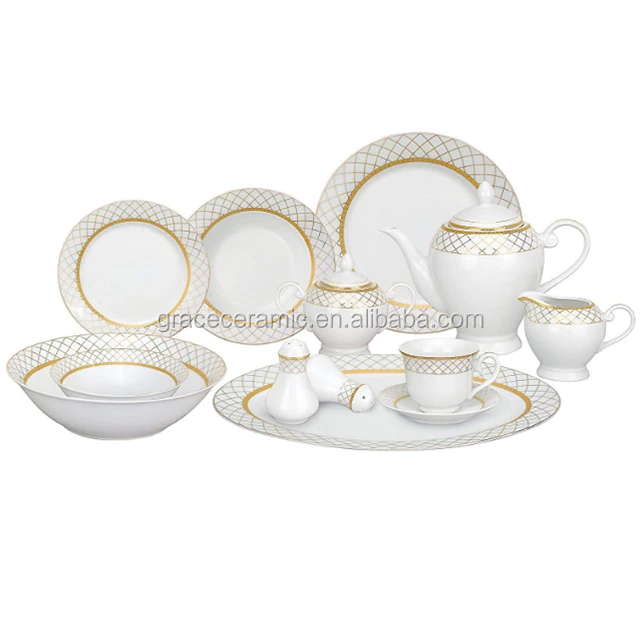 Ab Grade Porcelain 125 Pcs 130pcs Pakistani Dinner Set Custom Desgin ...