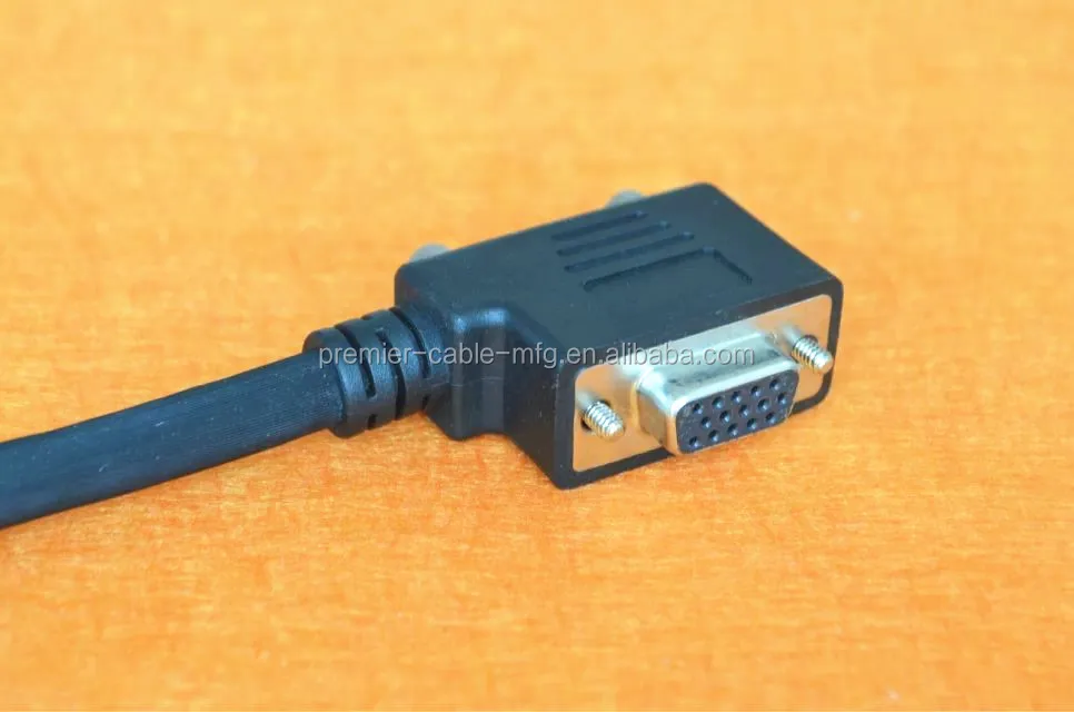 Vga Low Profile Left/right Angle (90 Degree) Monitor Cable Adapter ...