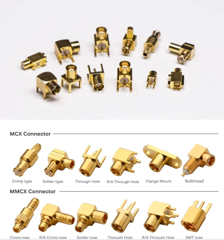 Rf Coax Straight Female Mcx Smd Connector For Surface Mount - Buy Mcx ...