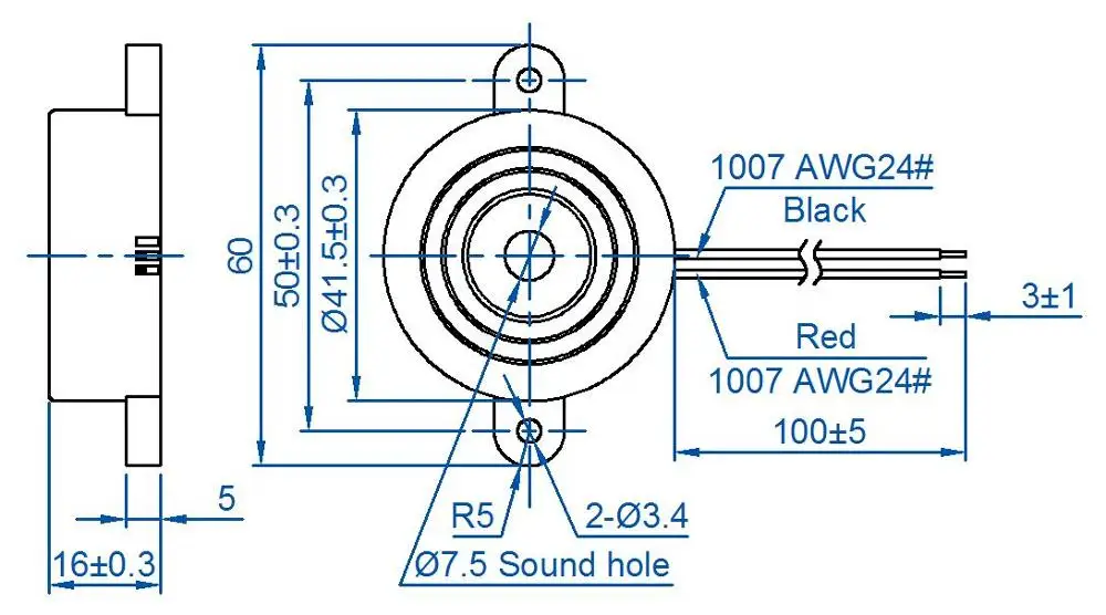 Lpb4216sw 12v 110db Piezo Door Alarm Buzzer - Buy 110db Piezo Buzzer ...