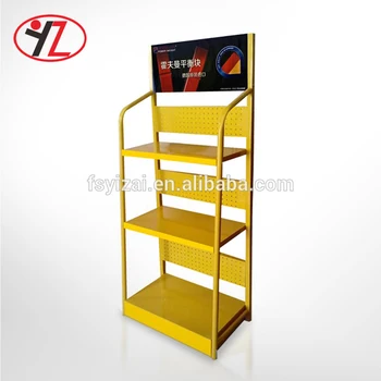 Engine Lubricating Oil Auto Spare Parts Display Rack 4 Shelf Oil Bottle ...