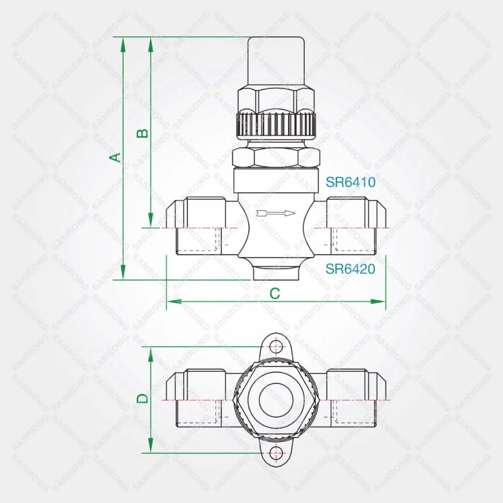 Sanrong 6410 Capped Valve 6420 Castel Valve,Refrigeration Shut Off ...