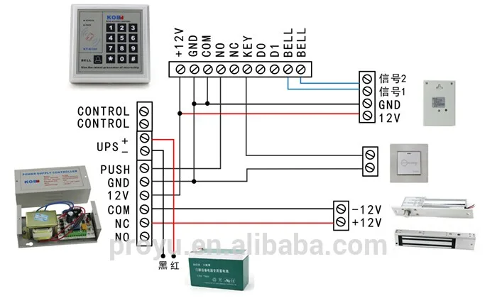 High Security Em Lock Electromagnetic Lock Magnet Lock - Buy High ...