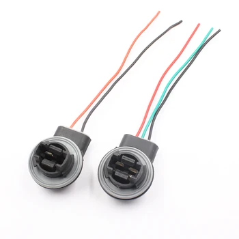 Car Bulb Connector T25 3156 3157 P27w Bulb Socket Harness Plug ...