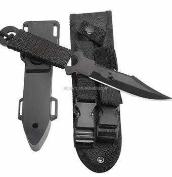 Dive Knife,Black Tactical Sharp Knives With 2 Sheaths And Leg Strap For ...