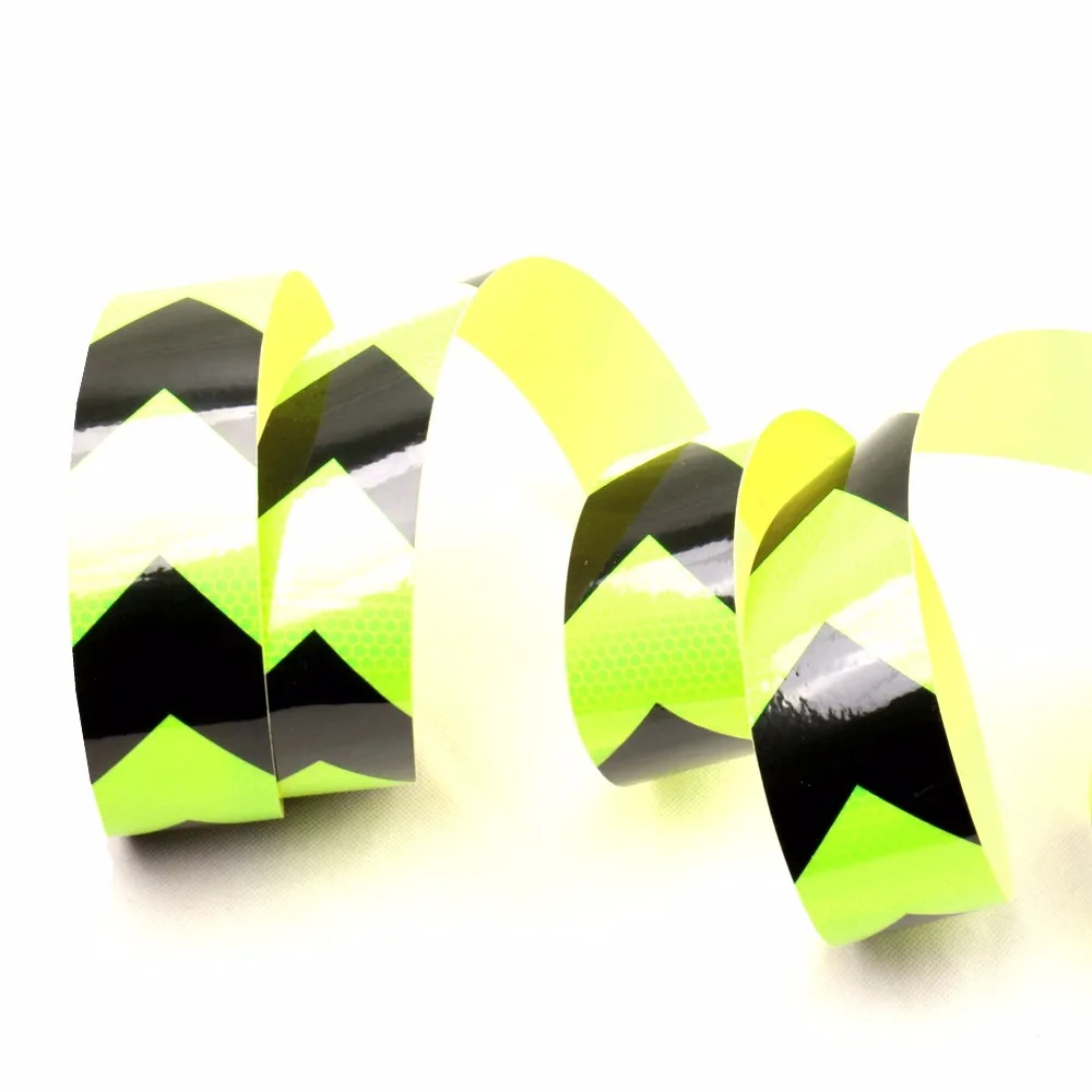 Yellow/green And Black Arrow Reflective Tape Sticker - Buy Yellow Black ...