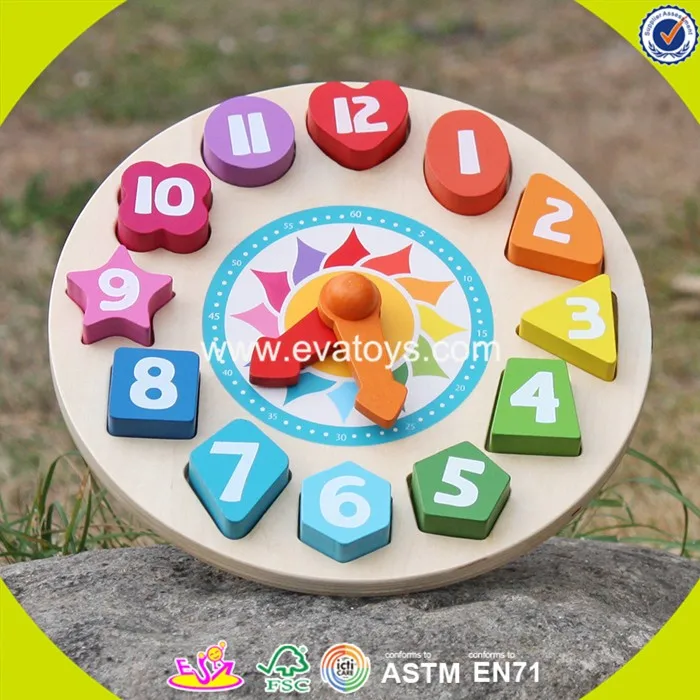 Toy New Design Wooden Alarm Clock Puzzle Educational Wooden Alarm Clock ...