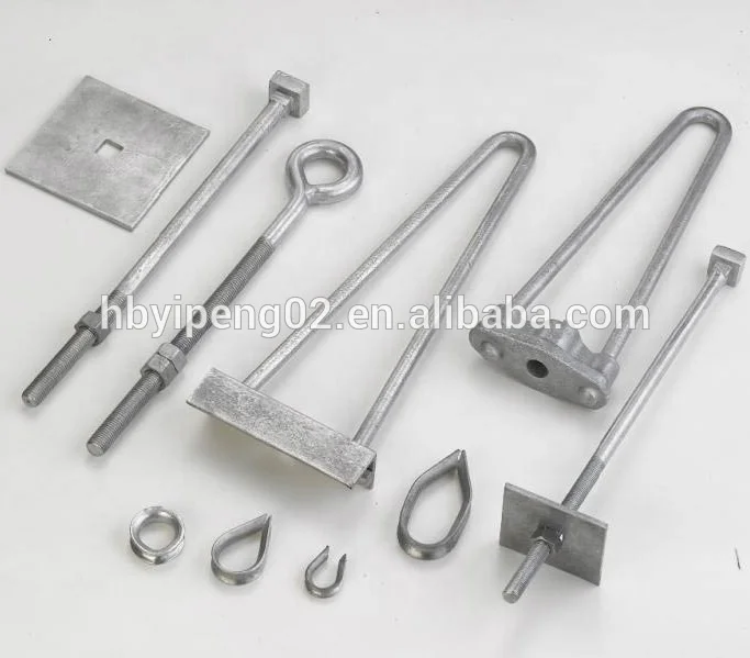 Overhead Line Accessories Stay Rod With Bow Cross-head Hot Dip ...