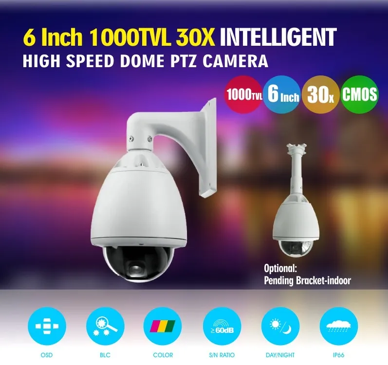 30x Optical Zoom High Speed Dome Camera Dc12v/ac24v Outdoor 1000tvl Ptz ...