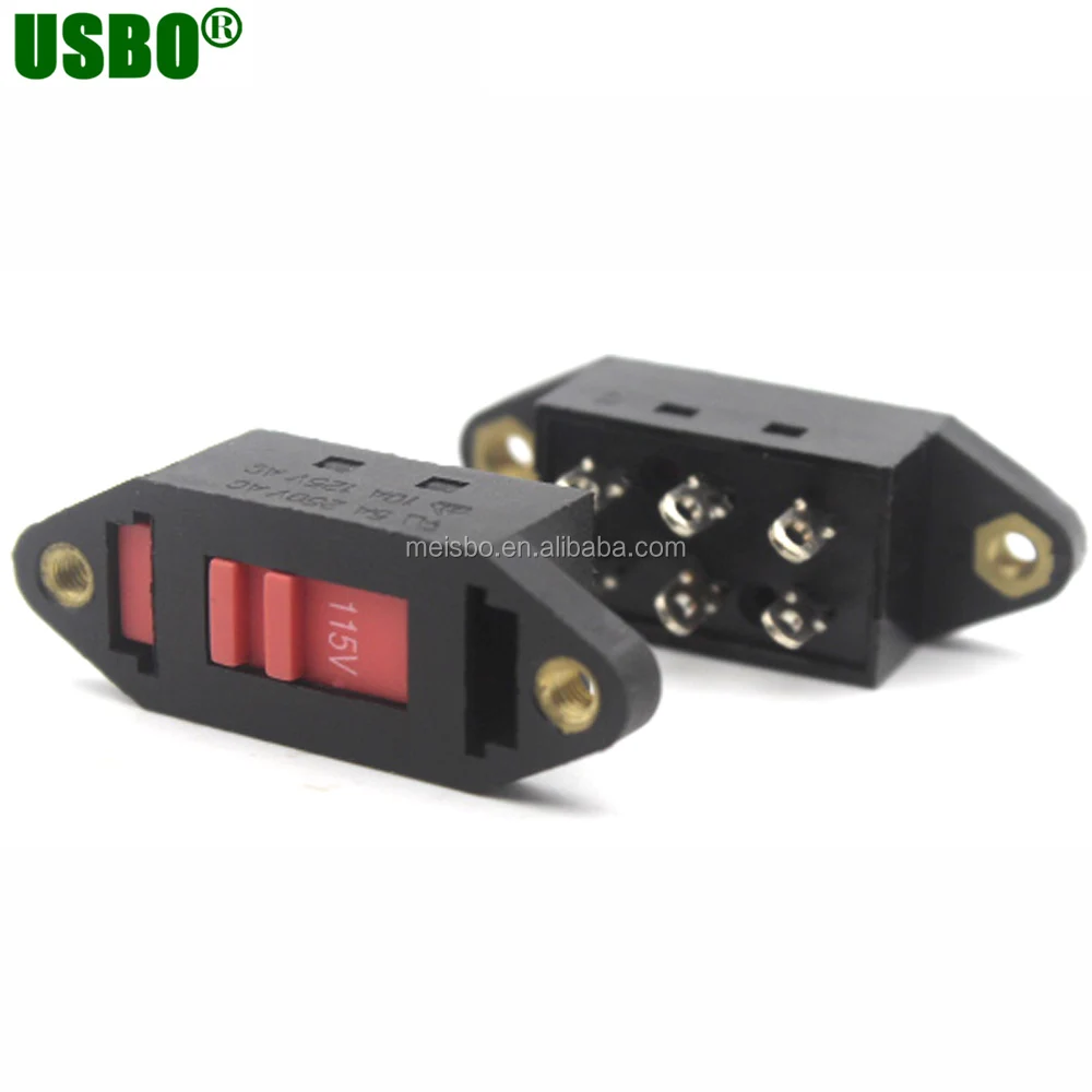 2P1T Switch - Black 5A 250V Voltage Conversion Slide Switch