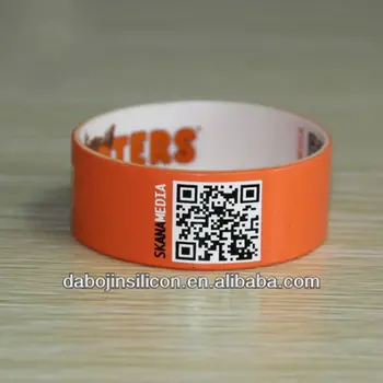 Custom Qr Code Bracelet / Qr Code Wristband / Qr Code Band - Buy Custom ...