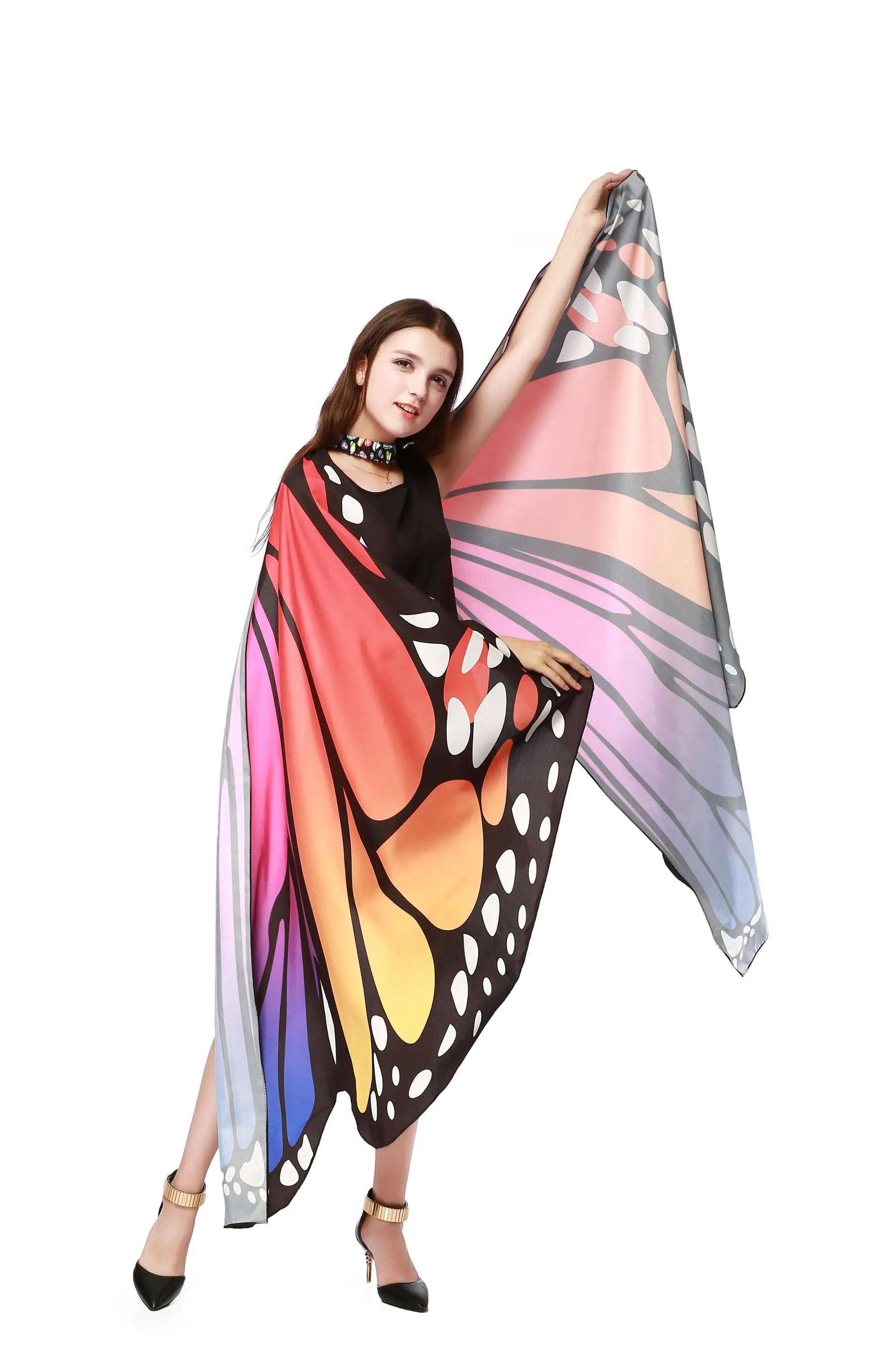 Amazing Butterfly Wing Cape Women Halloween Cosplay Costume Cape ...