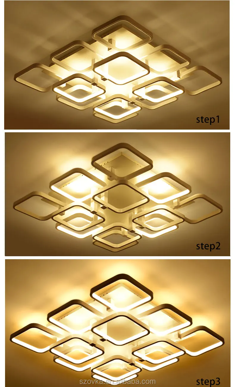 Decorative Living Room Ceiling Light Square Led Ceiling Lamp Fancy ...