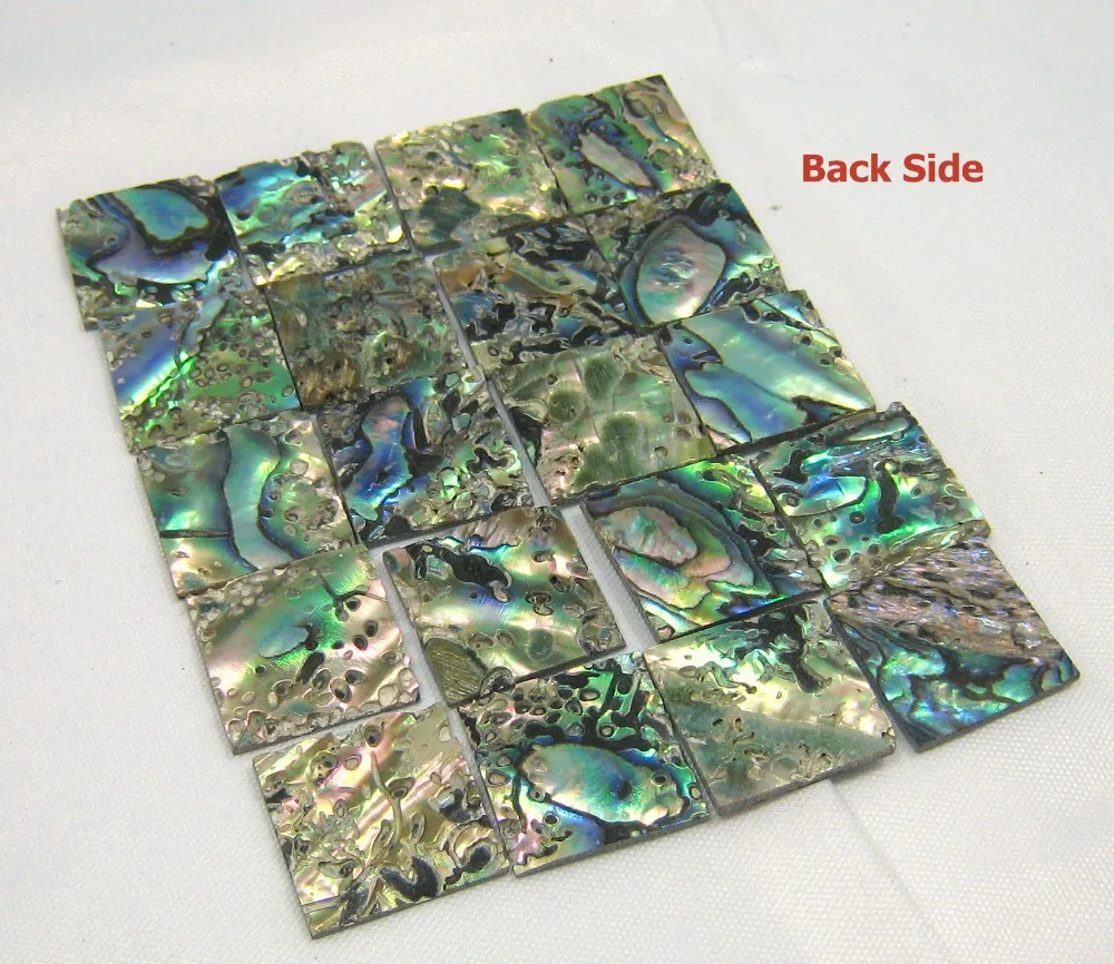 Polished Paua Heart Shell Mosaic Tile Inlay Piece Type Sea Art Green ...
