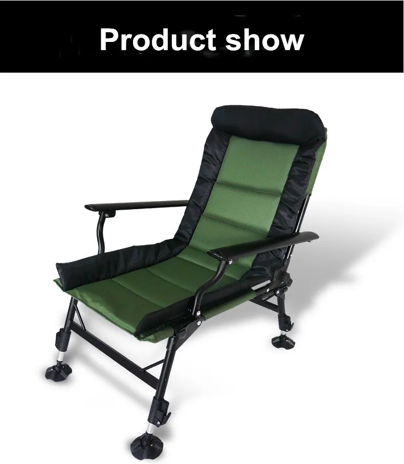 Recliner Fishing Chair - Padded Folding Chair with Alu Frame