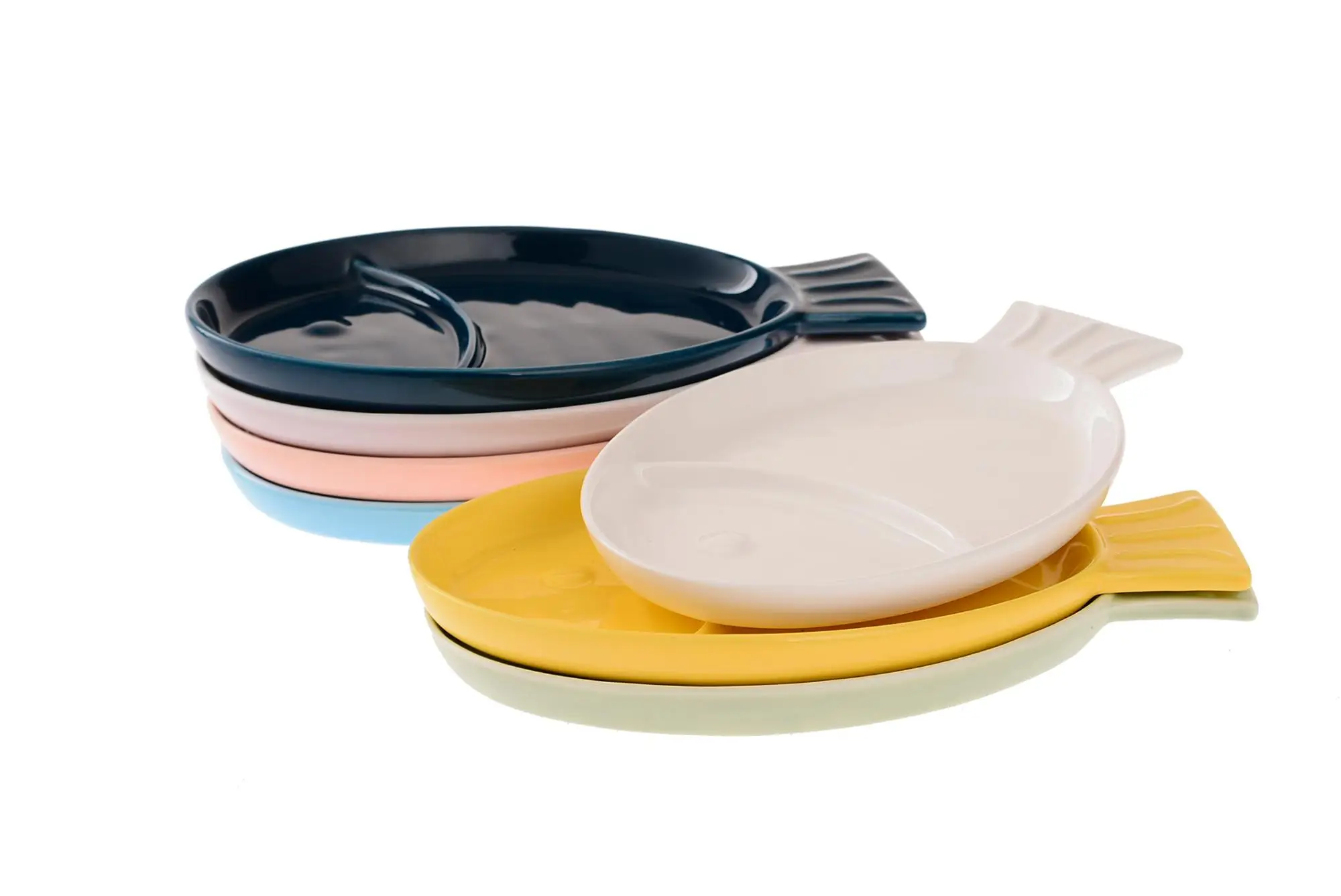 Factory Hot Selling Kids Fish Shape Cute Dinner Plates / Snack Plate ...