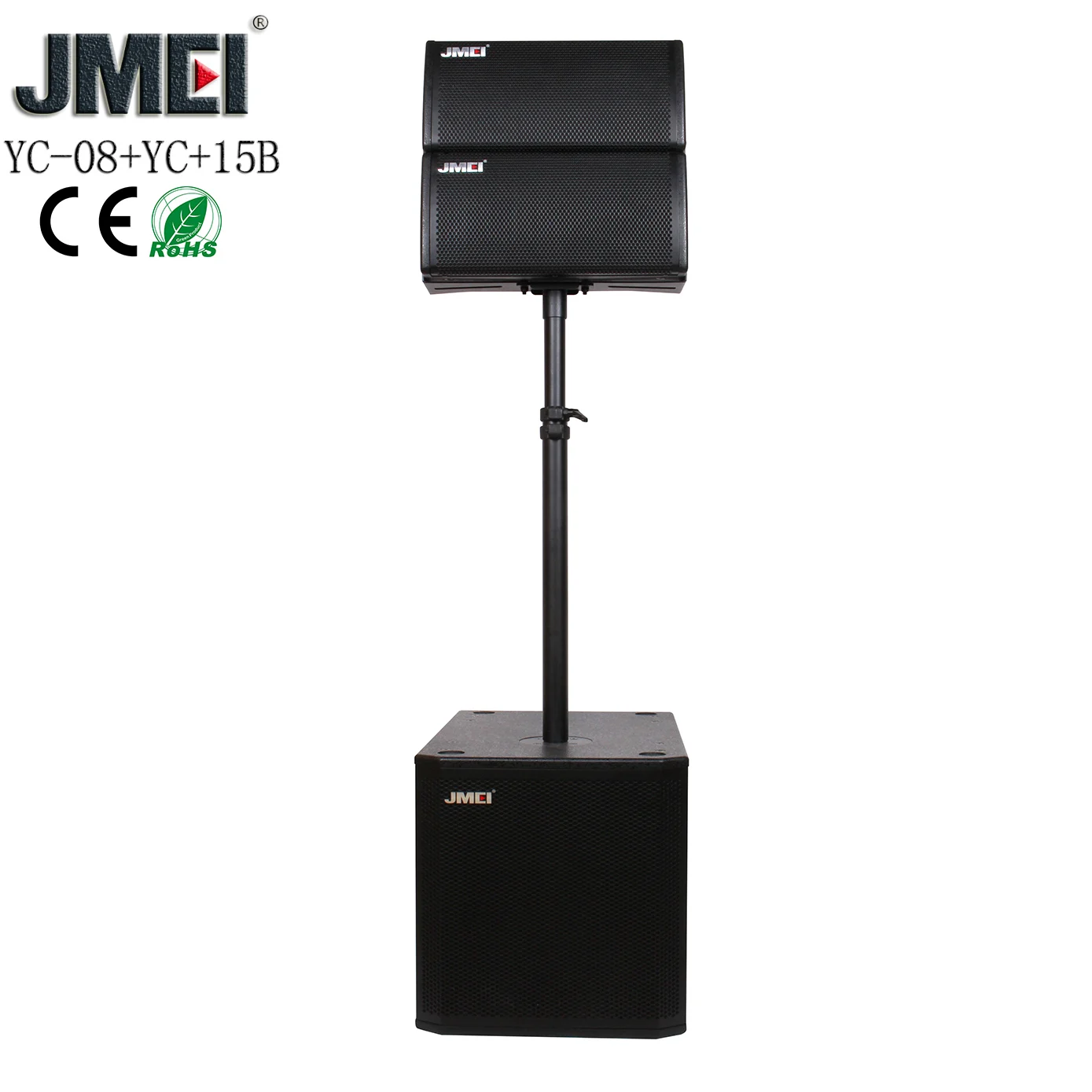 Professional Indoor Mini Active Bass Speaker 15 Inch 450w Powered Line Array Speaker System